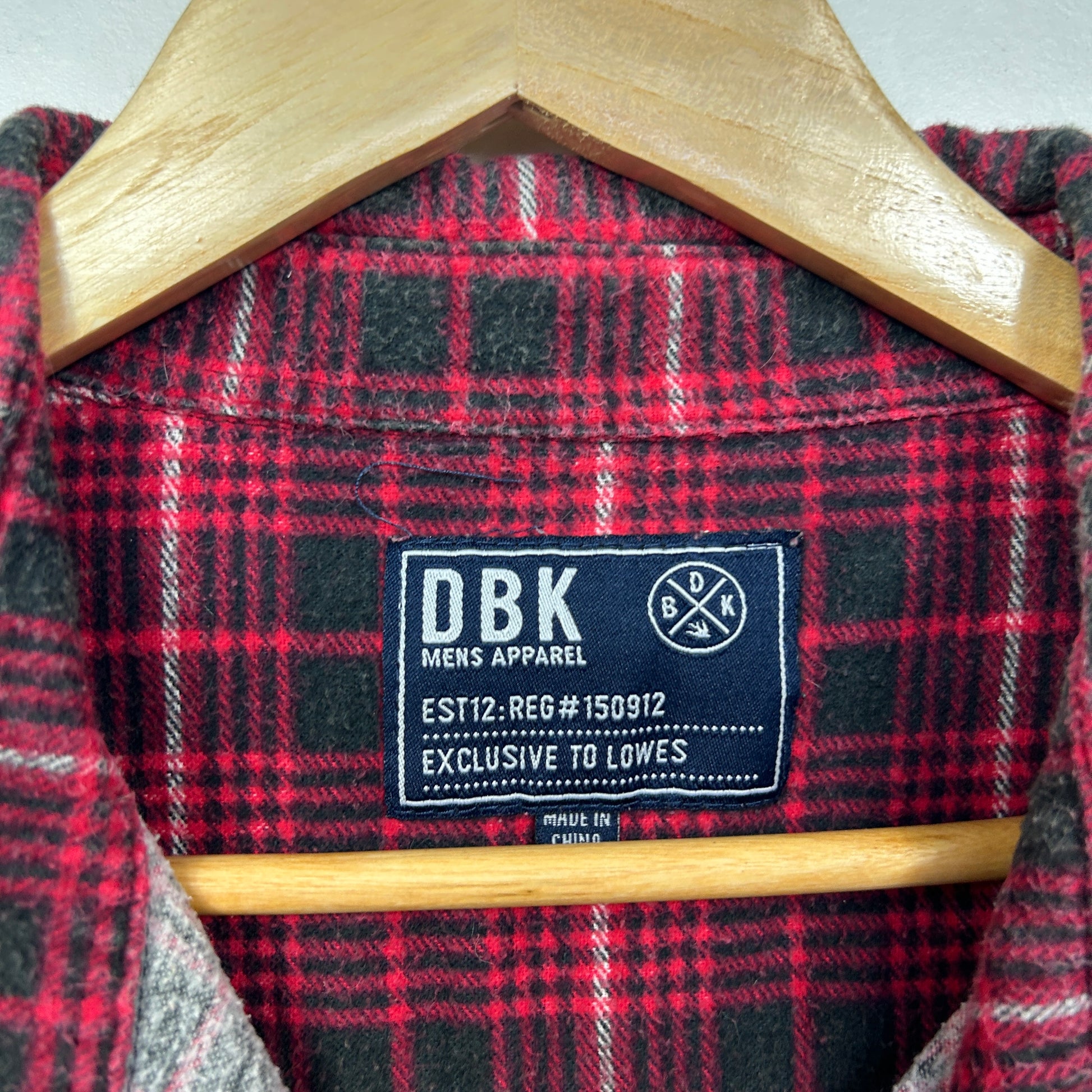 DBK Burgundy & Black Plaid Flannel Shirt | Preloved Menswear – Revival ...